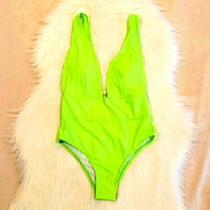Swim | New Deep V Neck Low Back One Piece Swimsuit | Poshmark